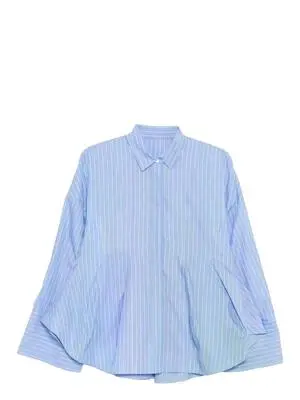 ENFOLD Striped Shirt - Blue