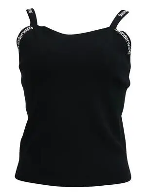 Alexander Wang Logo-jacquard Tank Top - Black