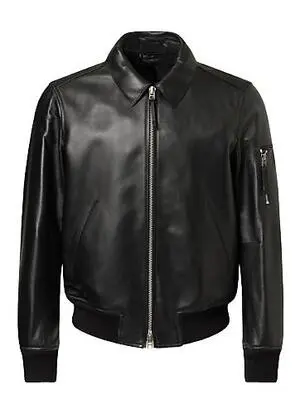 TOM FORD Plonge Pocket Leather Jacket
