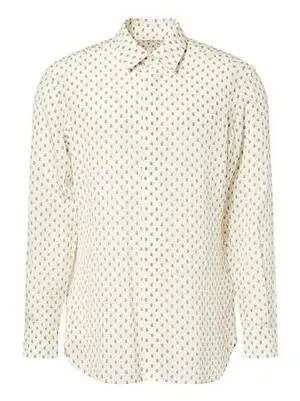 TOM FORD Paisley Fluid Silk Shirt - White & Blue