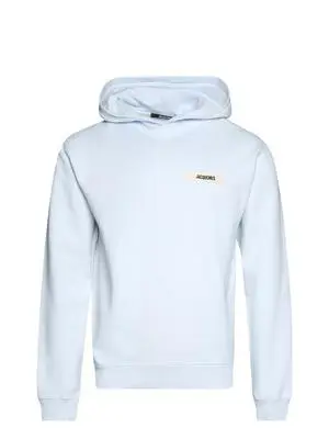 Jacquemus Relaxed Fit Grosgrain Hoodie - Light  Blue