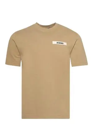 Jacquemus The Gros Grain Tee Grey - Beige