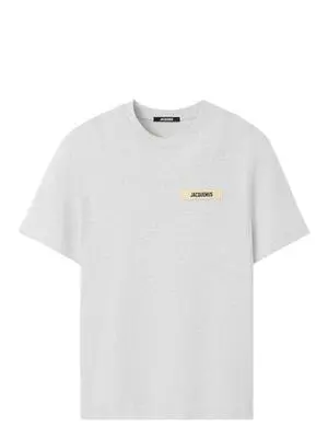 Jacquemus The Gros Grain Tee Grey - White