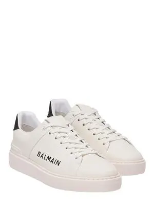 Balmain B-court Leather Sneakers - Black/white
