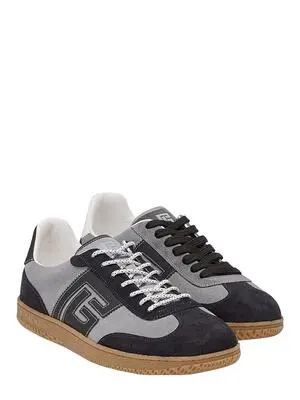 Balmain B-court Leather Sneakers - Dark Grey