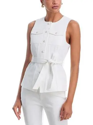Cinq À Sept Denim Reenee Vest - White