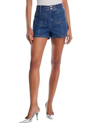 Cinq À Sept Andie Dorothea High Rise Denim Shorts - Tide