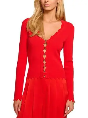Ramy Brook Emma Cardigan - Crimson