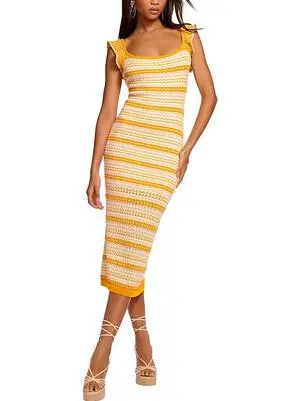 Ramy Brook Kit Striped Dress - Marigold Combo Stripe