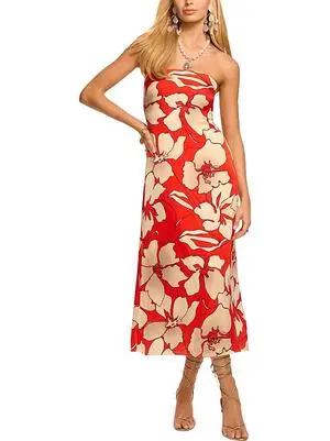 Ramy Brook Kamilla Floral Print Dress - Crimson Floral