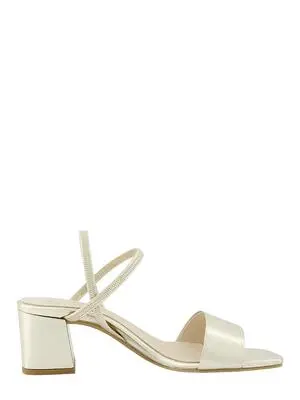 Paul Green Destiny High Heel Sandals - Platino Nappa Metallic