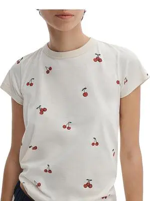 Rag & Bone Cherry Graphic Tee - White Multi
