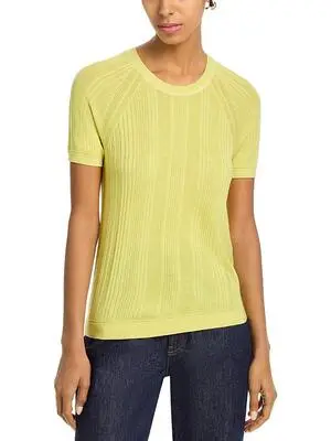 Rag & Bone Teresa Rib Short Sleeve Tee - Endive