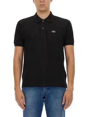 Lacoste Polo With Logo - Black