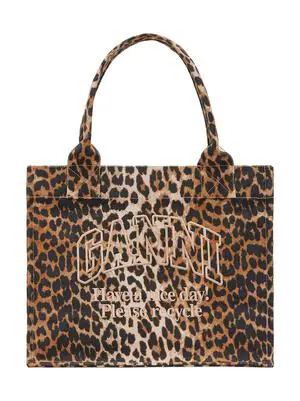 GANNI Large Tote Bag - Animalier