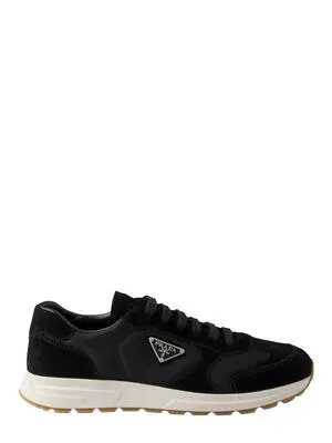Prada Prax Suede And Re-nylon Sneakers - Black