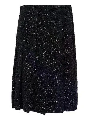 N°21 Sequin-embellished A-line Skirt - Black