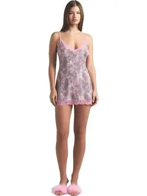 SKIMS Sleep Lace Mini Dress - Bloom Mini Multi Animal
