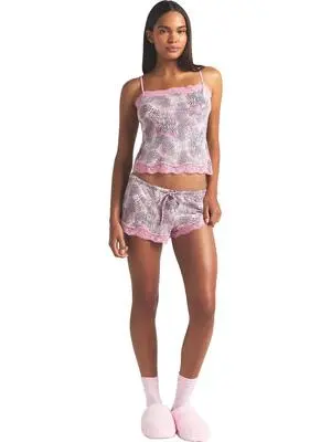 SKIMS Sleep Lace Cami And Short Set - Bloom Mini Multi Animal