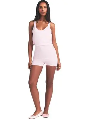 SKIMS Worn In Jersey Heart Onesie - Baby Pink