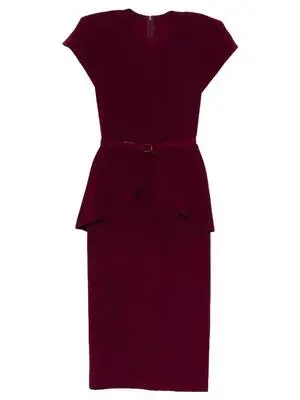 Norma Kamali Short-sleeve Midi Dress - Red