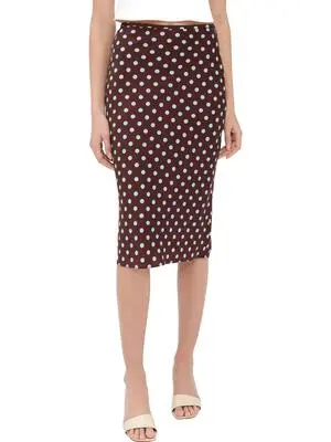 Posse Polka Dot Sateen Skirt - Chocolate Polka Dot