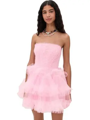 AKNVAS Edel Tulle Mini Dress - Pink