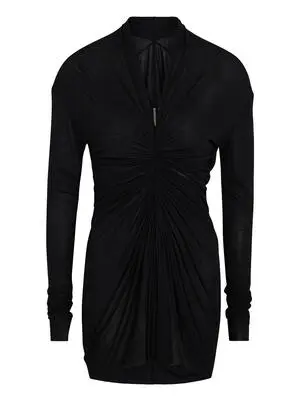 Rick Owens Radiance Ruched Jersey Top - Black
