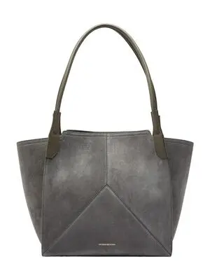 Victoria Beckham Panelled Suede Tote - Grey