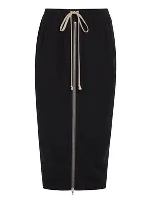 Rick Owens Silk-georgette Midi Skirt - Black
