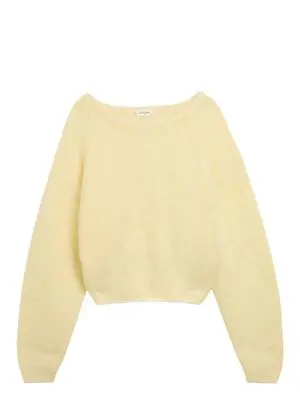 American Vintage Niby Brushed Alpaca-blend Jumper - Yellow