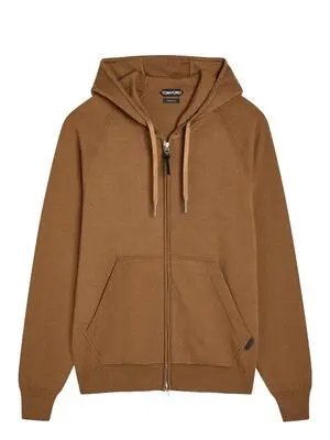 TOM FORD Hooded Cashmere And Wool-blend Jumper - Caramel