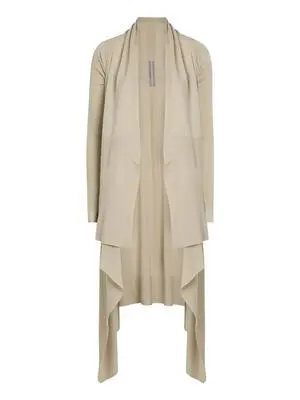 Rick Owens Asymmetric Wool Cardigan - Sand