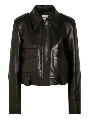 Khaite Cordelia Leather Jacket - Black