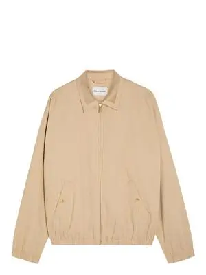 Drole De Monsieur Stretch-cotton Jacket With Logo - Beige