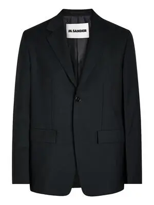 JIL SANDER Wool Blazer - Dark Blue