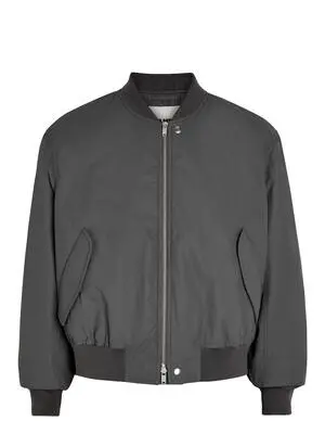 JIL SANDER Padded Cotton-poplin Bomber Jacket - Black