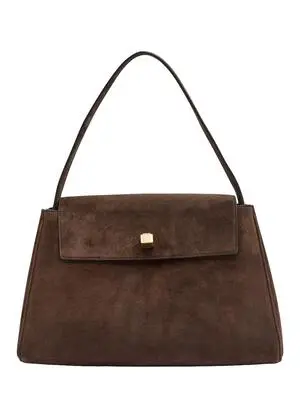 Khaite Audrey Top Handle Bag - Dark Brown