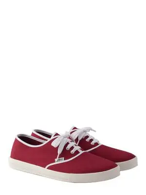 Prada Drill Fabric Sneakers Burgundy