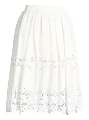 Dolce & Gabbana Midi Flared Skirt - White