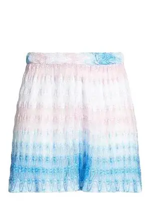 Missoni Intarsia-knit Metallic Hot Pants - Blue