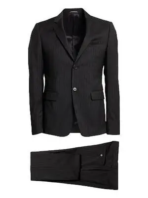 Emporio Armani David Line Suit Size Virgin Wool - Black