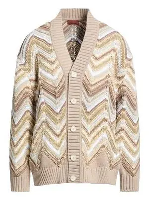 Missoni Cotton-blend Knit Cardigan - Beige