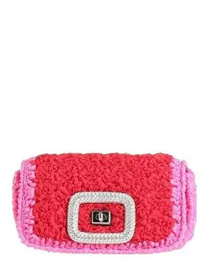 ROGER VIVIER Shoulder Bag In Textile Fibers - Red