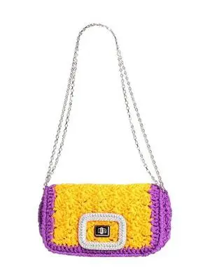 ROGER VIVIER Shoulder Bag In Textile Fibers - Yellow