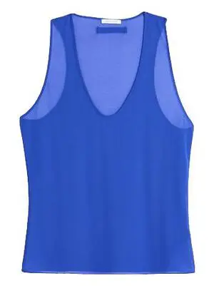 Patrizia Pepe Crepe Top - Blue