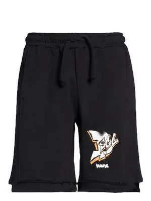 DISCLAIMER Athletic Cotton Shorts - Black