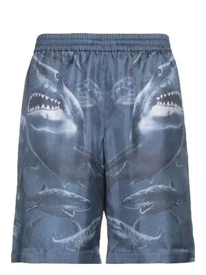 Burberry Printed Casual Shorts - Blue