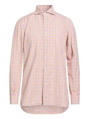 Isaia Shirt Tan Size Cotton - Brown