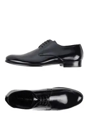Dolce & Gabbana Lace-up Leather Shoes - Black